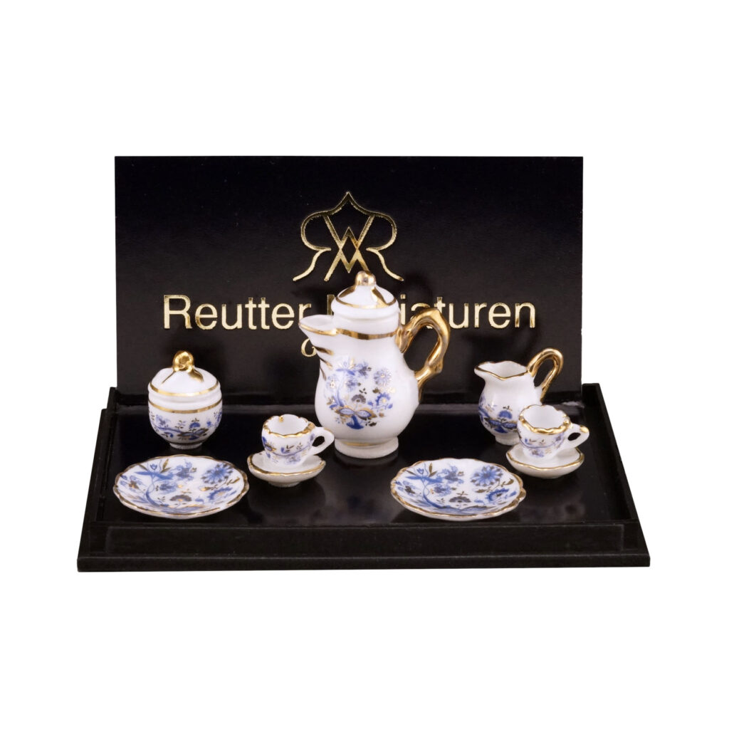 Reutter Miniaturen Koffieservies Blue Onion Gold – Peter's Hummel Home